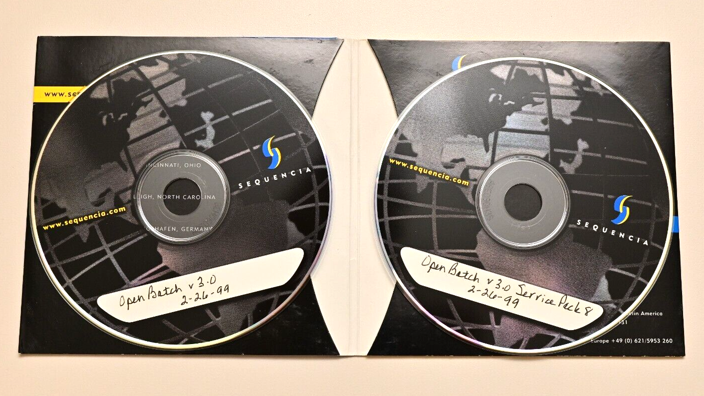 Sequencia OpenBatch v3.0 & Service Pack CDs Batch Control Software ...
